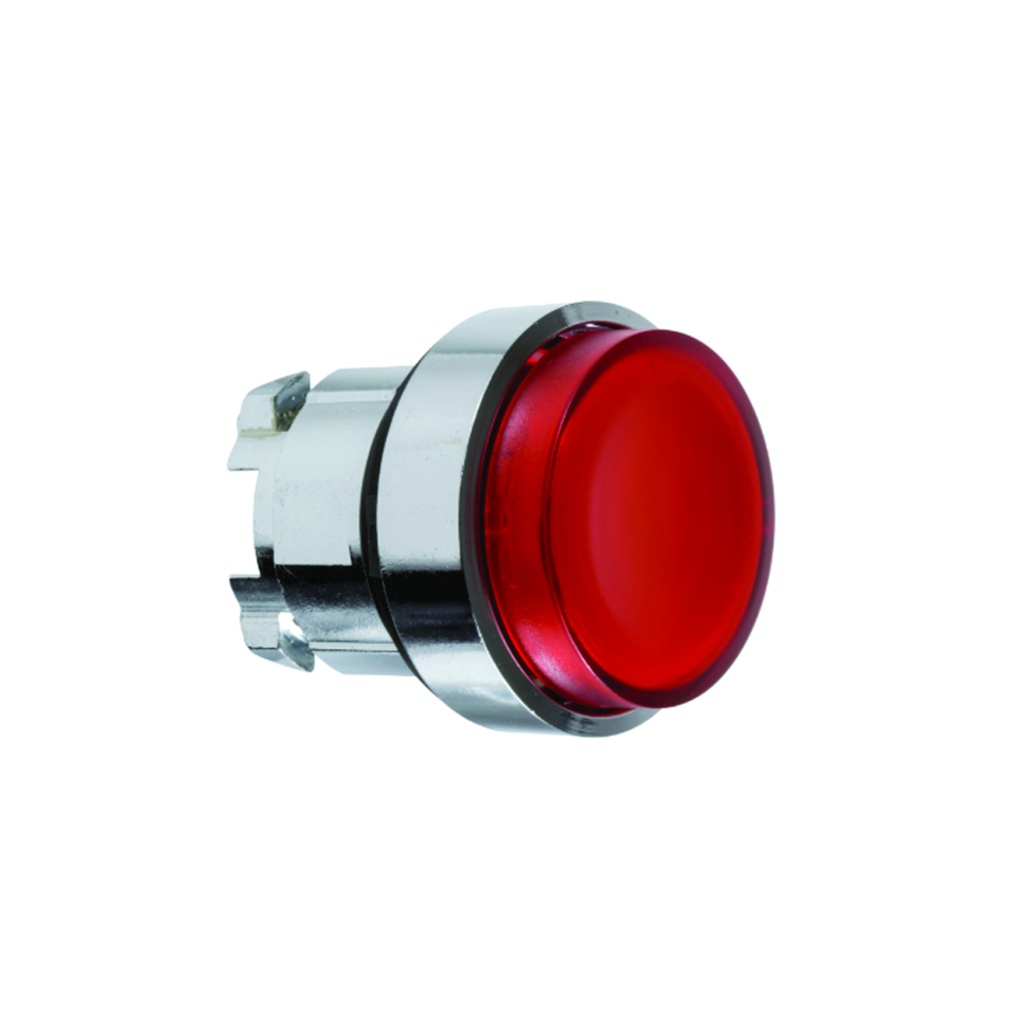 Cabeza para pulsador iluminado LED integrado, rojo, 22mm, Harmony XB4 | Equipos Industriales
