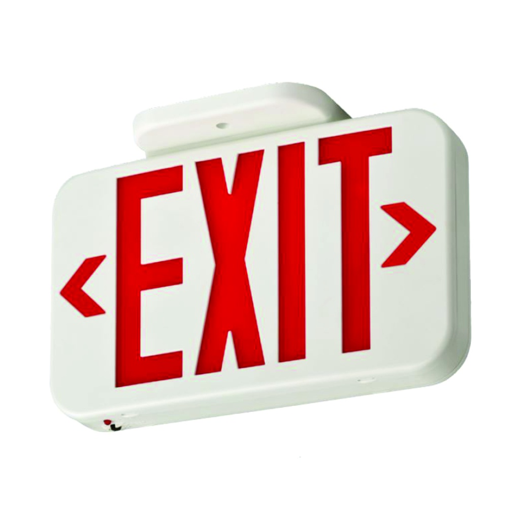 LITHONIA Rótulo de salida LED EXR, letras color rojo "EXIT", 120/277V ...