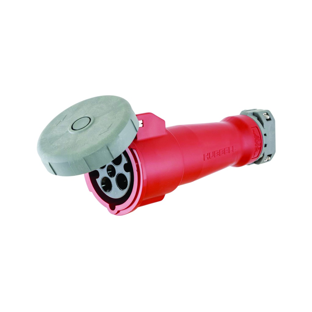 HUBBELL HBL460C7W Conector IEC industrial 3P, 4H, 60A, 480V, terminal ...