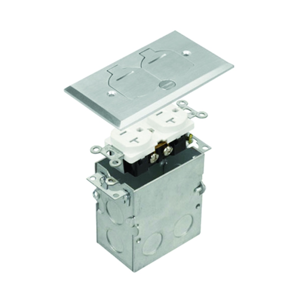 Caja para piso sencilla, 1 Gang, nickel, UL | Equipos Industriales
